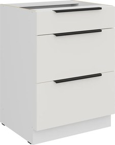 ARIA wh | dolní skříňka 60 D 3S zásuvková | 60 cm | PREMIUM BOX | bílá