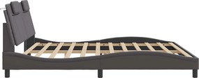 Rám postele Viana bez matrace šedý 200x200 cm umělá kůže 3208120