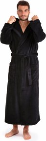 Černý župan s kapucí Tampa Beauty Black - M