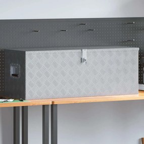 Hliníkový box 110,5 x 38,5 x 40 cm stříbrný 142941
