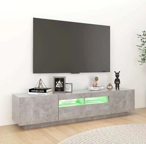 TV skříňka s LED osvětlením betonově šedá 180 x 35 x 40 cm 3081901