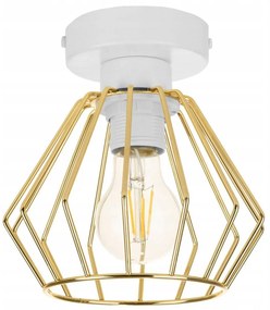 Stropní svítidlo NUVOLA 1, 1x zlaté drátěné stínítko, (výběr ze 2 barev konstrukce)