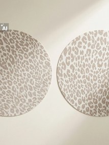 Sinsay - Kulaté prostírání s motivem zvířat 2 pack - béžová