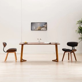 Jídelní židle 2 ks šedé ohýbané dřevo a textil - Default Title
