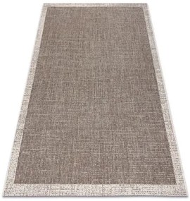 Dywany Luszczow Kusový koberec SIZAL FLOORLUX 20401 vzor rámu taupe / šampaňské Rozměr koberce: 160 x 230 cm