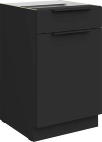 ARIA cc | dolní skříňka 50 D 1F 1S policová se zásuvkou | 50 cm | PREMIUM BOX | černá