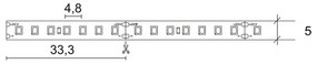 Indeluz 203AS-L3814FC0-00 24 V LED pásek Nilo 5, 14,4W/m, 2700K, 5m, IP20