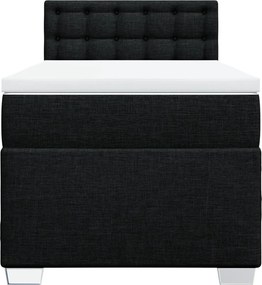 Box spring postel s matrací černá 90x190 cm textil 3288059