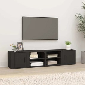 vidaXL TV skříňky 2 ks 80 x 31,5 x 36 cm kompozitní dřevo [819441] Barva: Černá