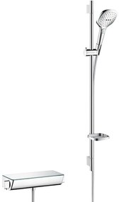 Hansgrohe Raindance Select E, sprchová souprava 120 3jet na zeď s termostatem Ecostat Select a sprchovou tyčí 90 cm, chromová, HAN-27039000