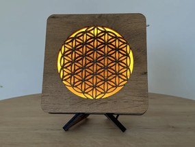 Li-Go "Květ života" lampa 19x19cm provedení povrchu: ořech