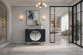 Komoda Stilig ST832 100 cm černá/stříbrná