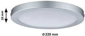 Paulmann 70933 Atria, stropní LED svítidlo, 15W LED 4000K, matný chrom, prům. 22cm