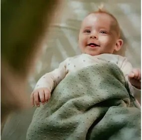 Little Dutch Deka pletená/fleece 70x100 cm Pure Sage