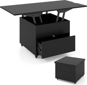 Costway Konferenční stolek s výškově nastavitelnou deskou 3-in-1 skládací