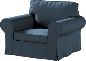 Potah na křeslo IKEA Ektorp barva modrá látka pletený vzor