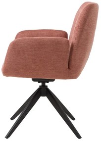 Designová otočná židle Talaith růžová