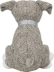 Šedá dveřní zarážka pes Dog - 25*21*26 cm