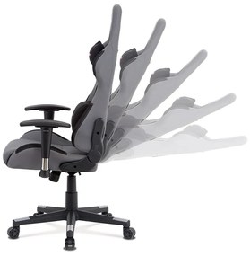 Kancelářská židle MAHER II, šedá a černá látka
