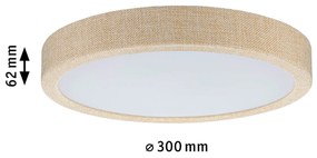 Paulmann 71054 Cosara, textilní stropní svítidlo s korónou, 15W LED 4000K, průměr 30cm, béžová, IP44