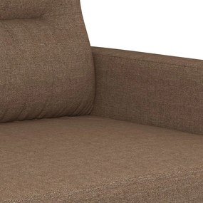 3dílná sedací souprava s poduškami hnědá textil 3201539