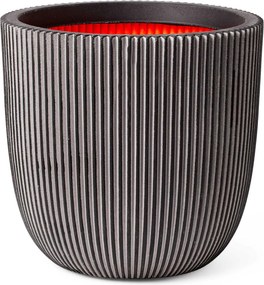 Capi Nature Groove NL Planter Ball Anthracite Ø 35 cm / V 34 cm