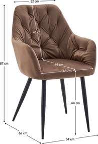 Designové křeslo, hnědá Velvet látka, VERIO NEW
