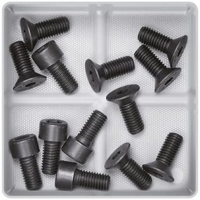 Sada úložných boxů 4 ks UNITEX 11 x 11 x 11,2 cm černá