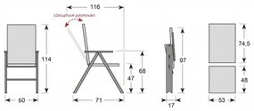 Doppler CONCEPT YELMO FSC® 6+1 - zahradní sedací souprava (hliník/teakové dřevo)