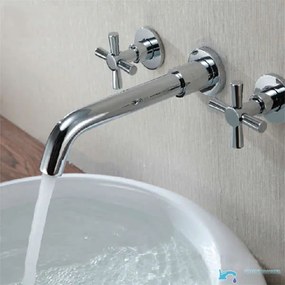Nástěnná umyvadlová baterie EYN SU0167 s LED ve více barevných provedeních — Černá