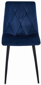 Sametová židle Sofia modrá