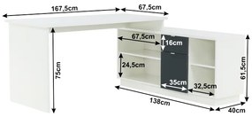Psací stůl DALTON 2 NEW VE 02 Tempo Kondela