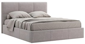 Dvoulůžková čalouněná postel Lily 160x200 se zvedacím roštem šedá