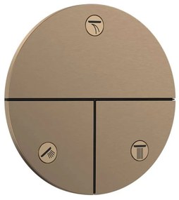 Hansgrohe ShowerSelect Comfort - Ventil pod omítku, pro 3 spotřebiče, kartáčovaný bronz 15558140