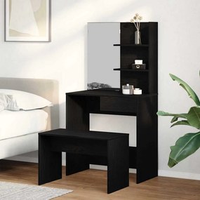 Sada toaletního stolu 2 ks Černý dub 74,5 x 40 x 141 cm 3333071
