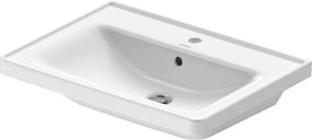 Duravit D-Neo - Umyvadlo 650x480 mm, 1 otvor pro baterii, bílá 2367650000