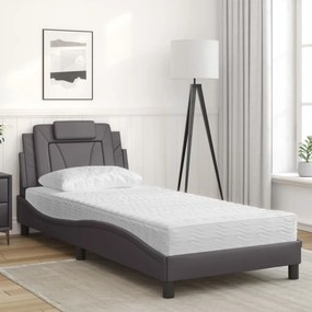 Postel Viana s matrací šedá 90 x 200 cm umělá kůže 3208771