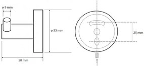 HOPA Věšáček dvojitý, 55×55×50 mm Barva - Růžové zlato lesklá KDBE158106032