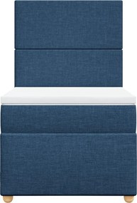 Box spring postel s matrací modrá 80x200 cm textil 3293406