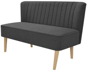 Pohovka textil 117 x 55,5 x 77 cm tmavě šedá 244071