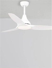NV 5267301 Stropní ventilátor se světlem SAMOA tělo z oceli matná bílá a sklo 3ABS LED 18W 3000K - NOVA LUCE