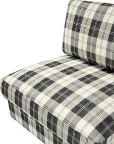 Potah na neskládací křeslo IKEA Kivik barva černá látka pletený vzor, vzorované