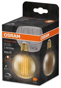 OSRAM Vintage 1906 E27 8,8W LED G80 822 dim zlatá