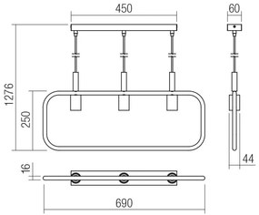 Smarter Závěsné svítidlo Aeris, š.69cm