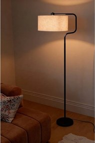 Černá/krémová látková stojací lampa (výška 160 cm) Josho – Ellos Home