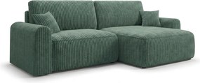 Rozkládací oboustranná sedací souprava do L NORDEN TILIA 250x140 cm, zelená