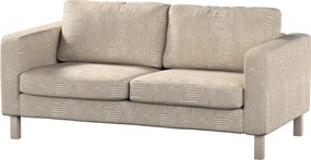 Potah na pohovku IKEA Karlstad 2-místná, nerozkládací, krátký barva béžová látka pletený vzor, vzorované