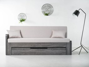 Ahorn Duovita postel s levou područkou Dekor: Dub bílý, Rošt: Lamelový, Rozměr: 90/170 x 200 cm