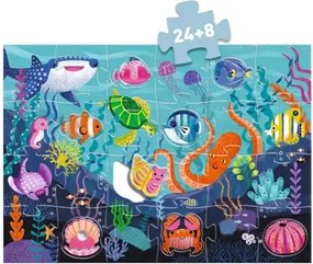 DJECO Puzzle Tactilo sea / 24+8 dílků / od 3 let