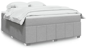 Box spring postel s matrací světle šedá 180 x 200 cm textil 3285491